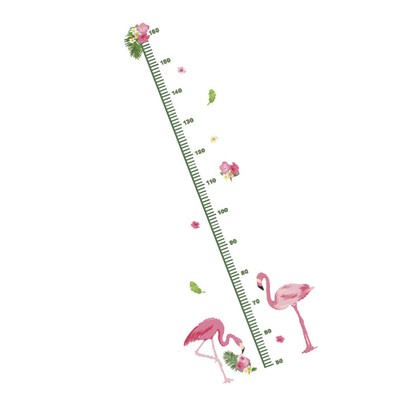 Height Measure Wall Sticker Flamingo Ruler Chart Kids Decorative Child ...