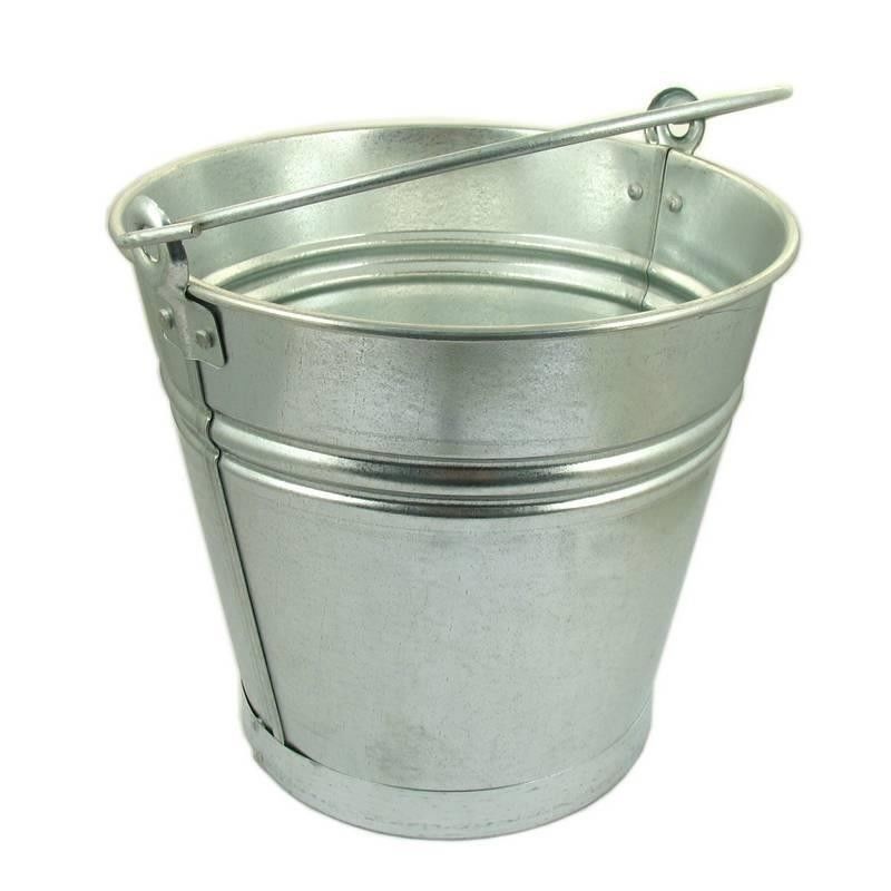 12 Litre Bucket Galvanised Metal Heavy Duty Water Coal Fire Garden ...