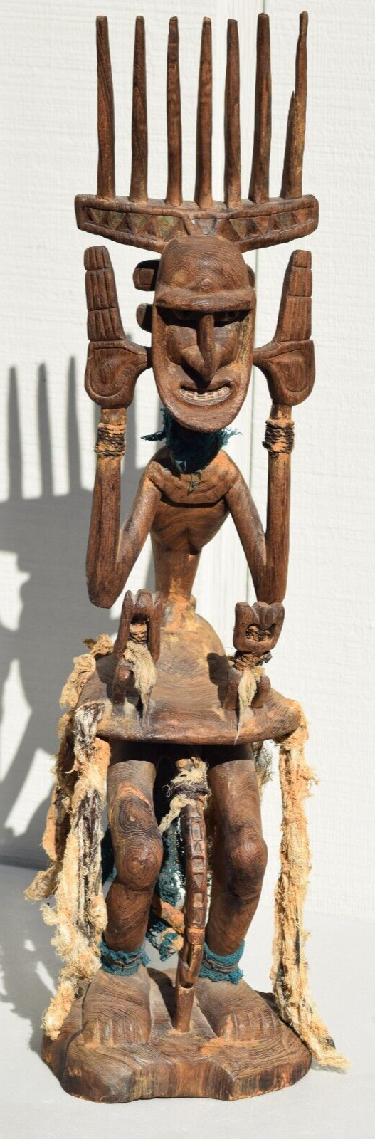 32" OCEANIC PAPA NEW GUINEA SEPIK RIVER TRIBAL WOOD CARVING STATUE ...