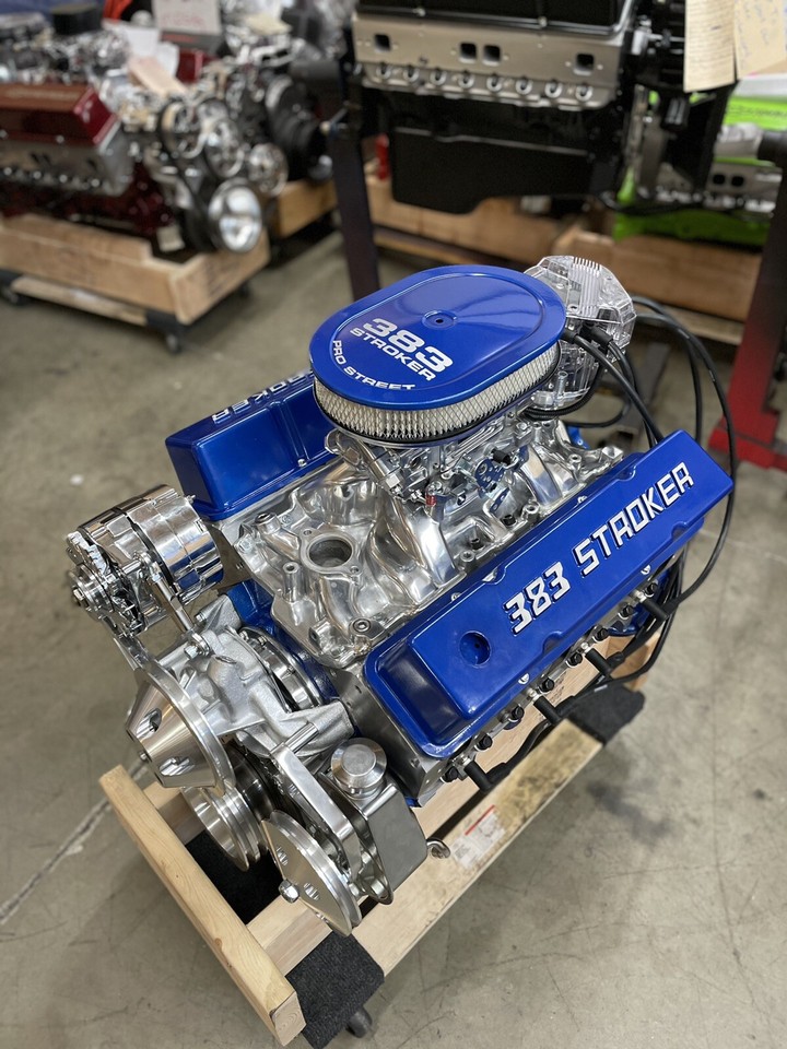 383 R STROKER MOTOR 500-525hp ROLLER TURNKEY PROSTRET CHEVY CRATE ...