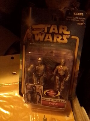 2002 Star Wars Episode 2 AOTC C-3PO Protocol Droid Figure backdrop ...