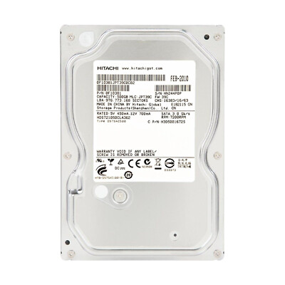 HDS721050CLA362 /0F10381 Hitachi Deskstar 7K1000.C 500GB Internal ...