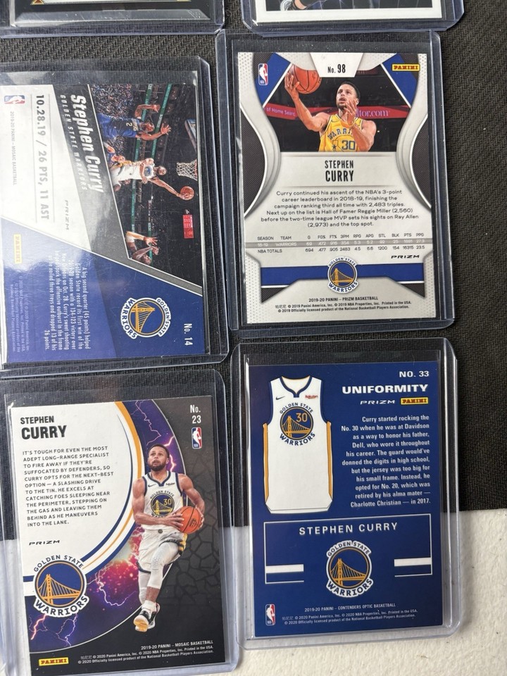 (9) 2019-20 Contenders Optic Winning Tickets Blue Ice Prizm #6 Stephen ...