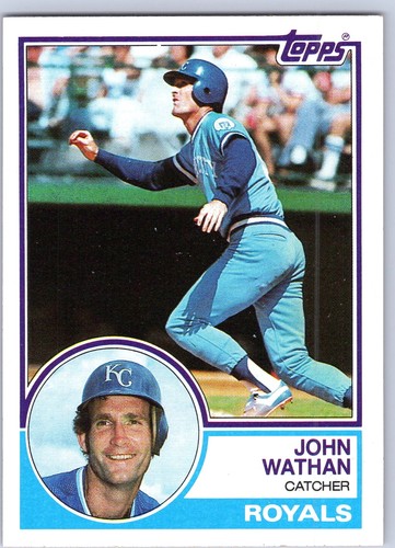 1983 Topps #746 John Wathan Kansas City Royals Vintage Baseball Card NM ...
