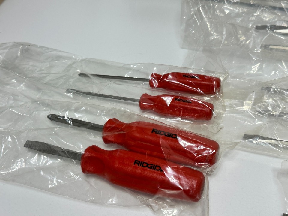 NOS RIDGID Tools USA (Rare) 620-749 12pc Red-Orange Handle Screwdriver ...