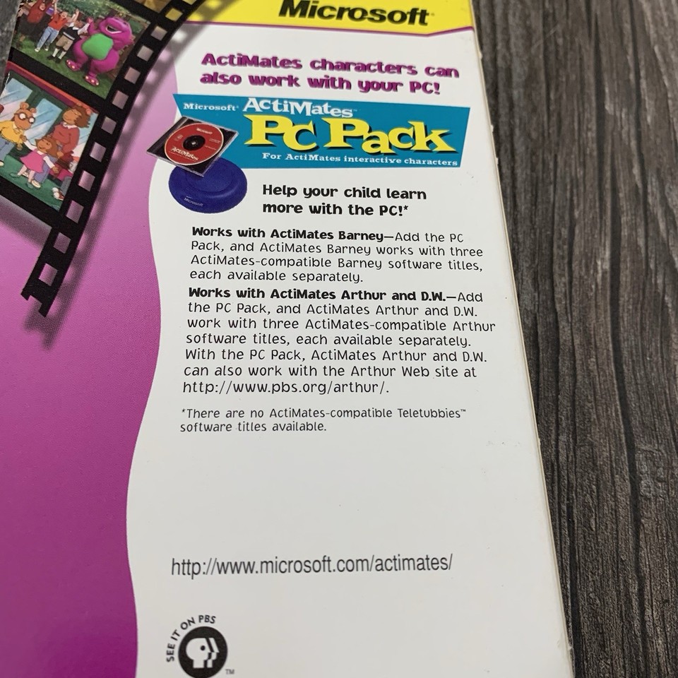 Microsoft Actimates Introductory Video VHS Barney & Friends Arthur ...