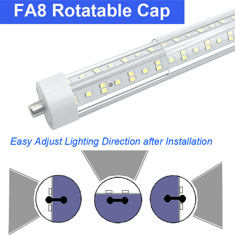 8 Ft Led Bulbs Single Pin 144W No RF 8Ft Led Shop Lights 6500K T8 T12 ...