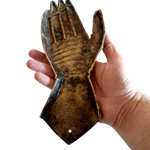 Antique Rare Warrior Knight Gauntlet Glove Carved Copper Bronze Wall ...