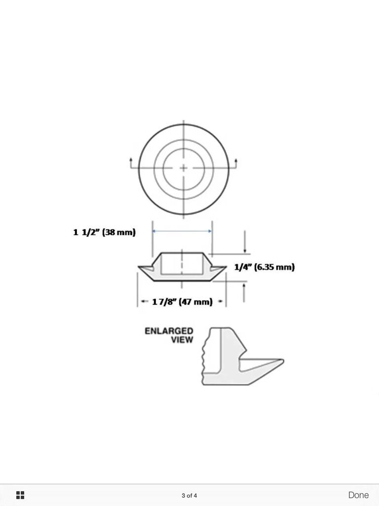 1 1 2 1 5 Inch Flush Mount Black Plastic Body And Sheet Metal Hole