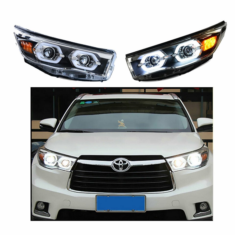 Headlight Assembly For Toyota Highlander 14-16 HID Xenon Beam Projector ...