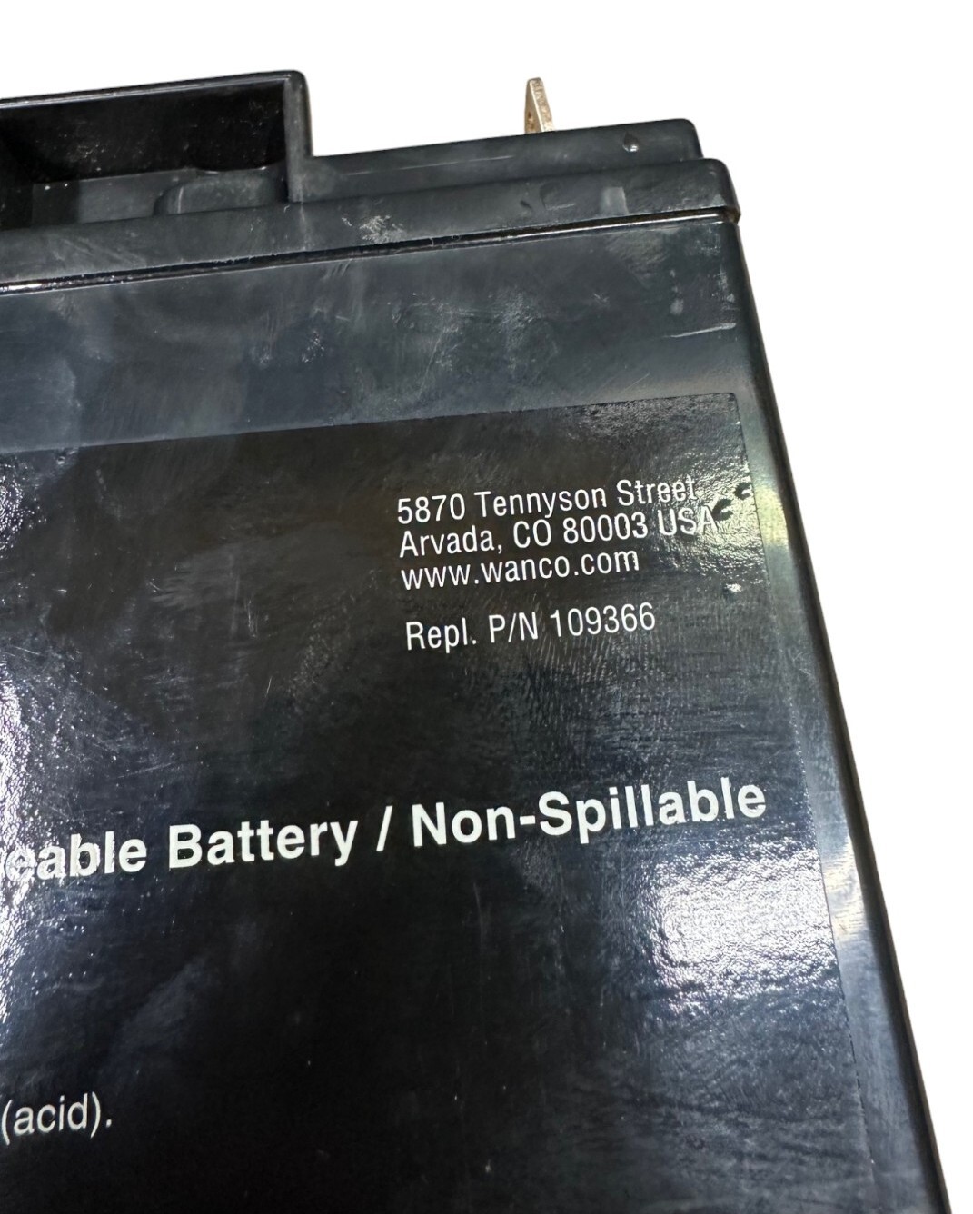 WANCO 109366 Sealed Maintenance Free Rechargeable Battery (LOT OF 2 ...
