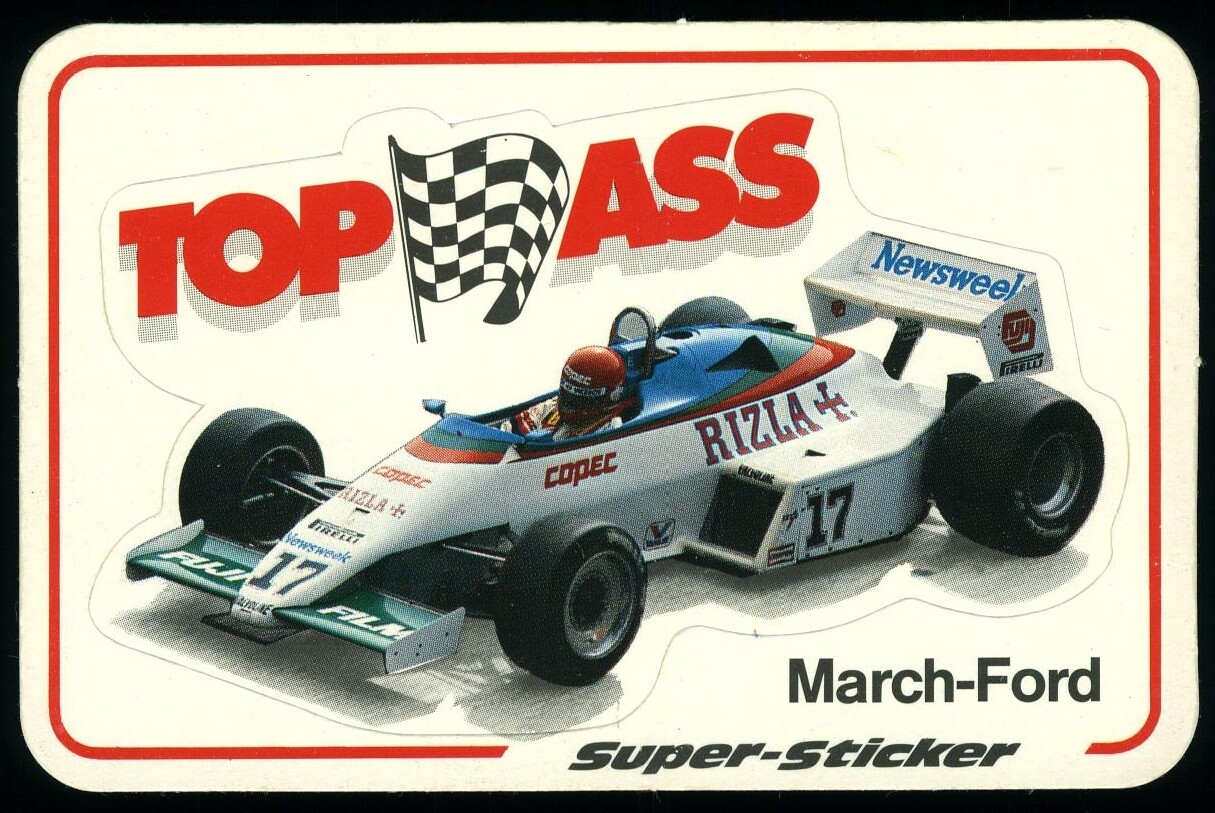 Aufkleber - Top Ass March Ford Rennwagen Auto Formel - 10x7cm - Vintage ...