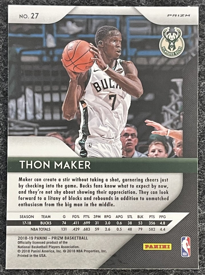 2018-19 Panini Prizm #27 Thon Maker Red White Blue Prizm | eBay