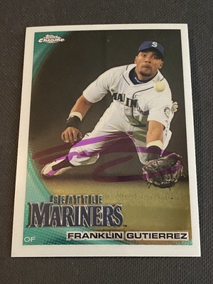 Franklin Gutierrez Signed 2010 Topps Chrome Card Auto Mariners ...