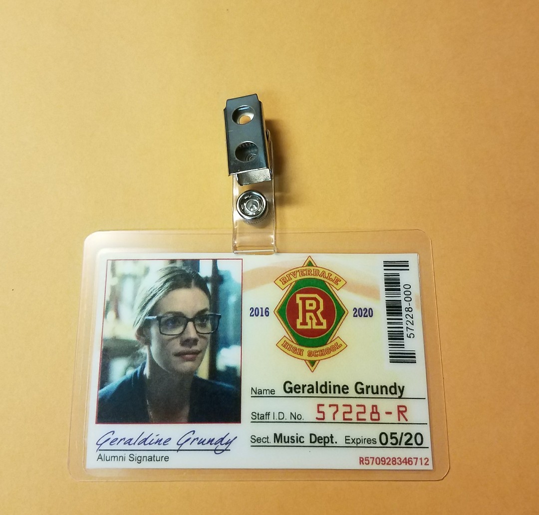 Riverdale TV Show ID Badge - Geraldine Grundy prop cosplay costume | eBay