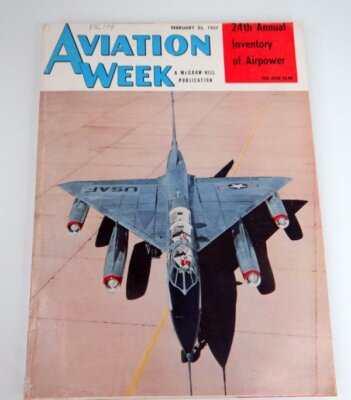 Aviation Week Magazine Feb 1957 Inventory of Airpower | eBay