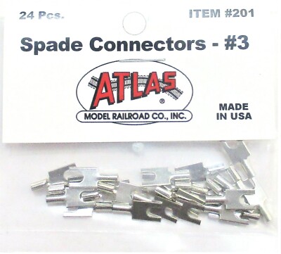 HO/N/Z Scale Atlas 201 #3 Spade Tongue Solderless Connectors pkg (24 ...