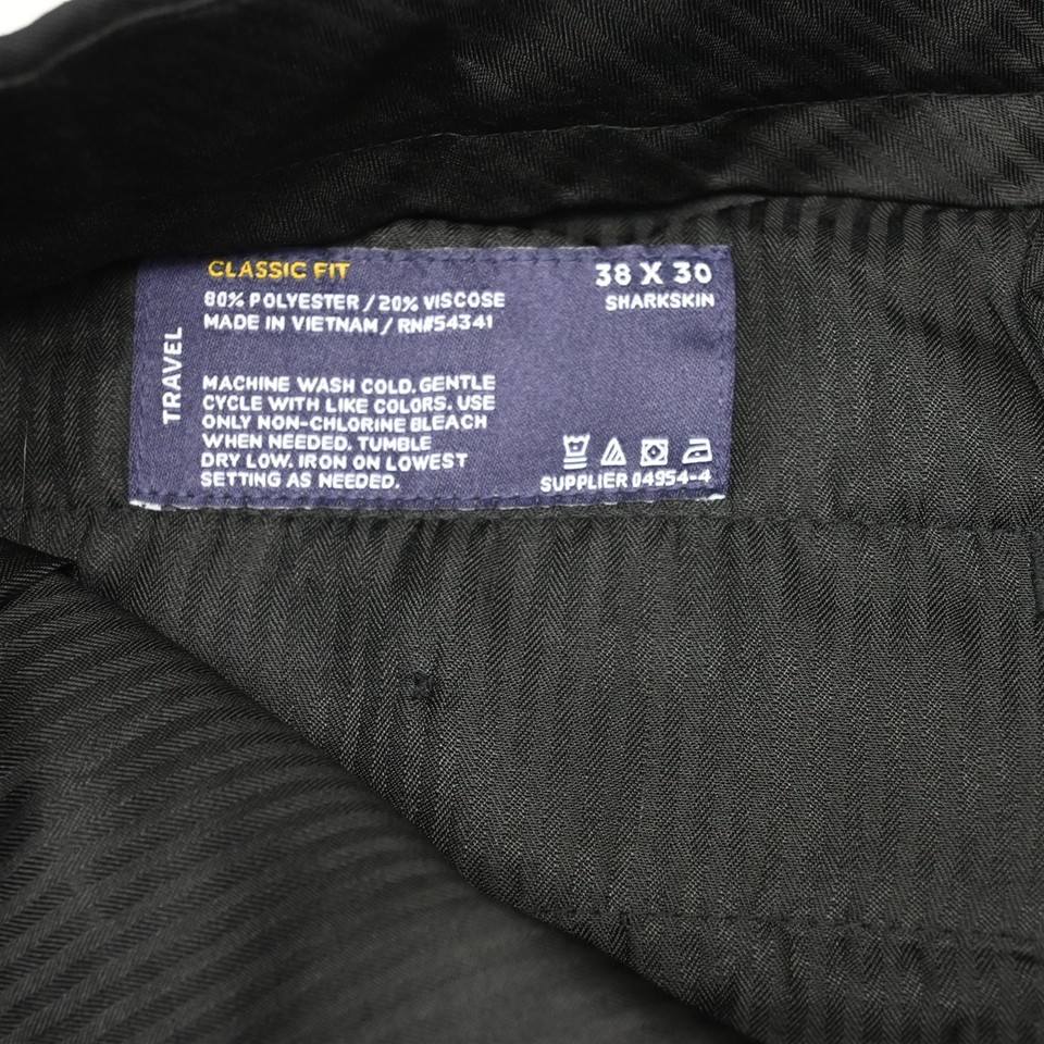 Stafford 46S 38x30 Black Travel Classic Fit Mens Jacket Pants Suit | eBay