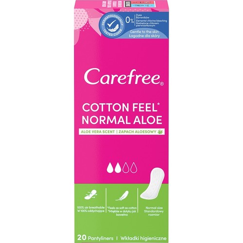Carefree Protection Hygiénique Coton Aloès, 20 Unités | eBay