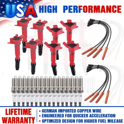 8pcs Ignition Coil + Spark Plugs Tune Up Kit UF631 UF639 For Ford F150 ...