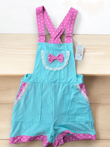 LFB LittleForBig Little Darling Overall Shorts Baby Blue & Pink Adult ...