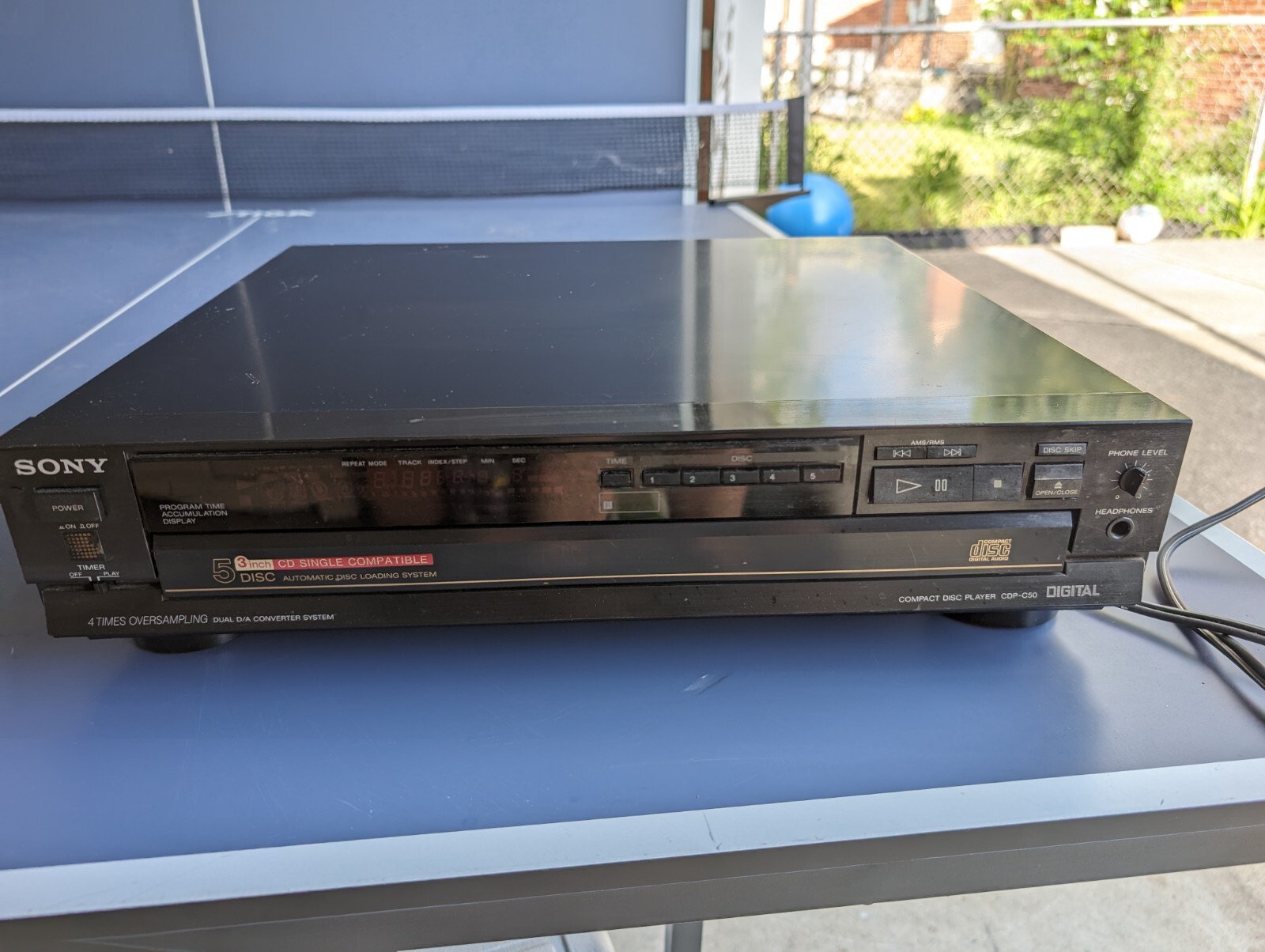 Sony CDP-C50 5 Disc CD Carousel Changer Player Compact Disc - DOES ...