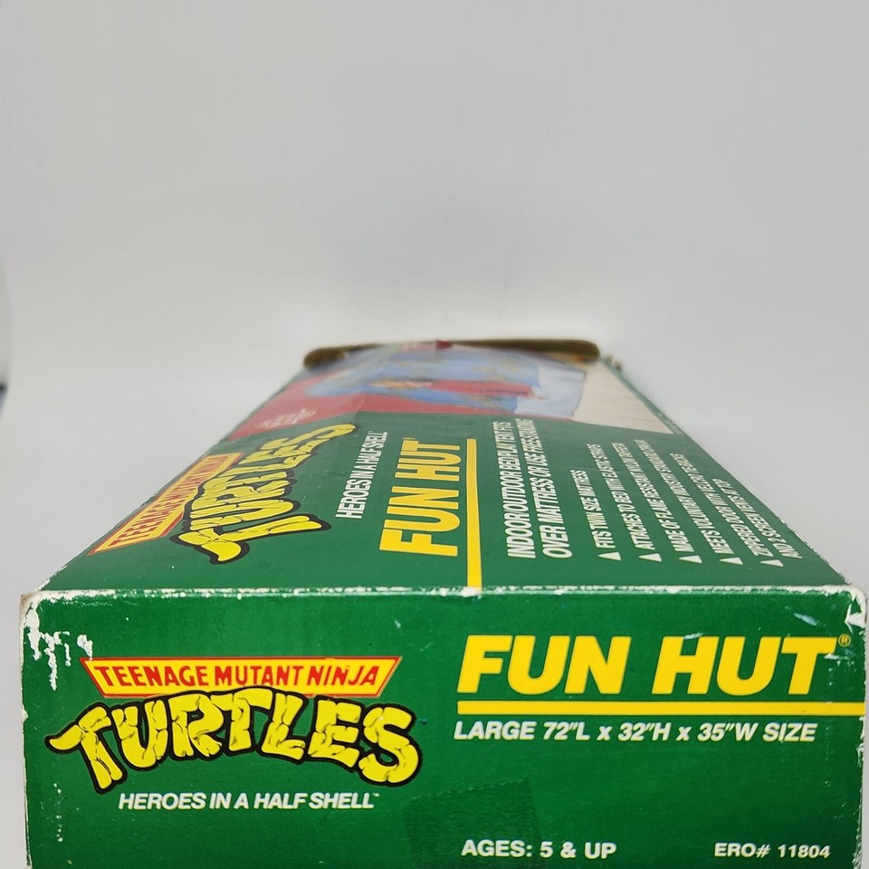 VINTAGE TEENAGE MUTANT NINJA TURTLES TMNT FUN HUT BED TENT TWIN SIZED ...