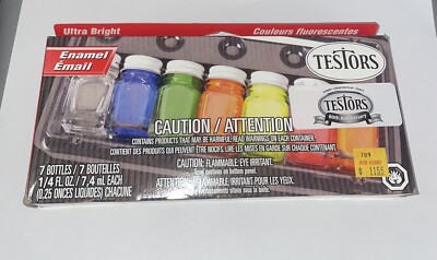 Testors 9132X Ultra-Bright Fluorescent Colors Enamel Paint Set | eBay
