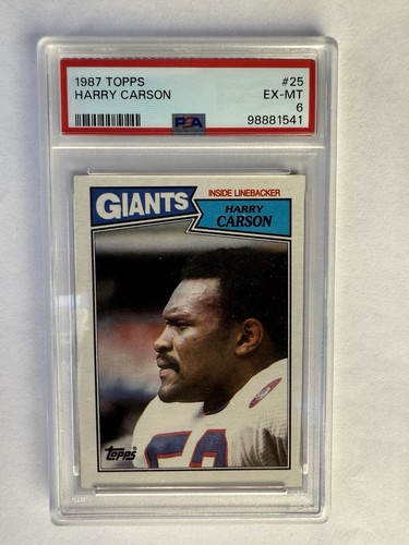 1987 TOPPS #25 HARRY CARSON GIANTS HOF PSA 6 | eBay