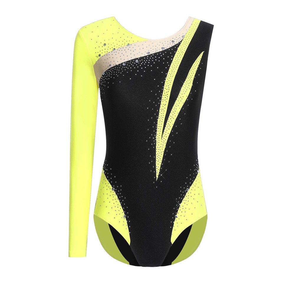 Womens Leotard Practice Dancewear Jumpsuit Bodysuit Class Stage Party ...