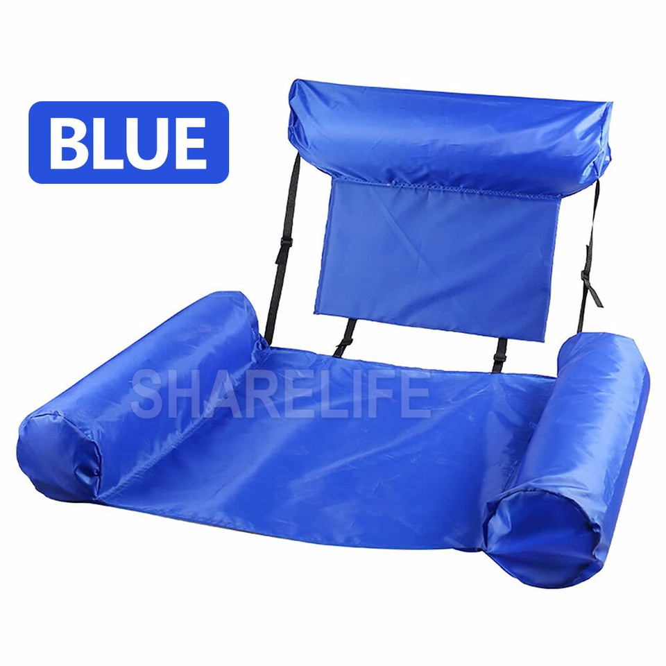 Inflatable Floating Water Hammock Float Pool Lounge Bed Swimming Chair ...