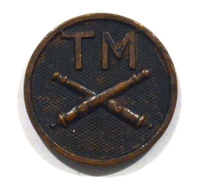 WWI WW1 US Army Trench Mortar Battery Enlisted Collar Disc Insignia ...