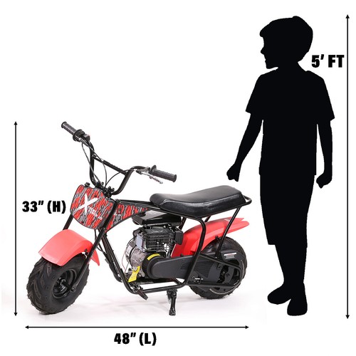XtremepowerUS 99cc Mini Dirt Bike Gas-Powered 4 Stroke Pocket Bike Pit ...
