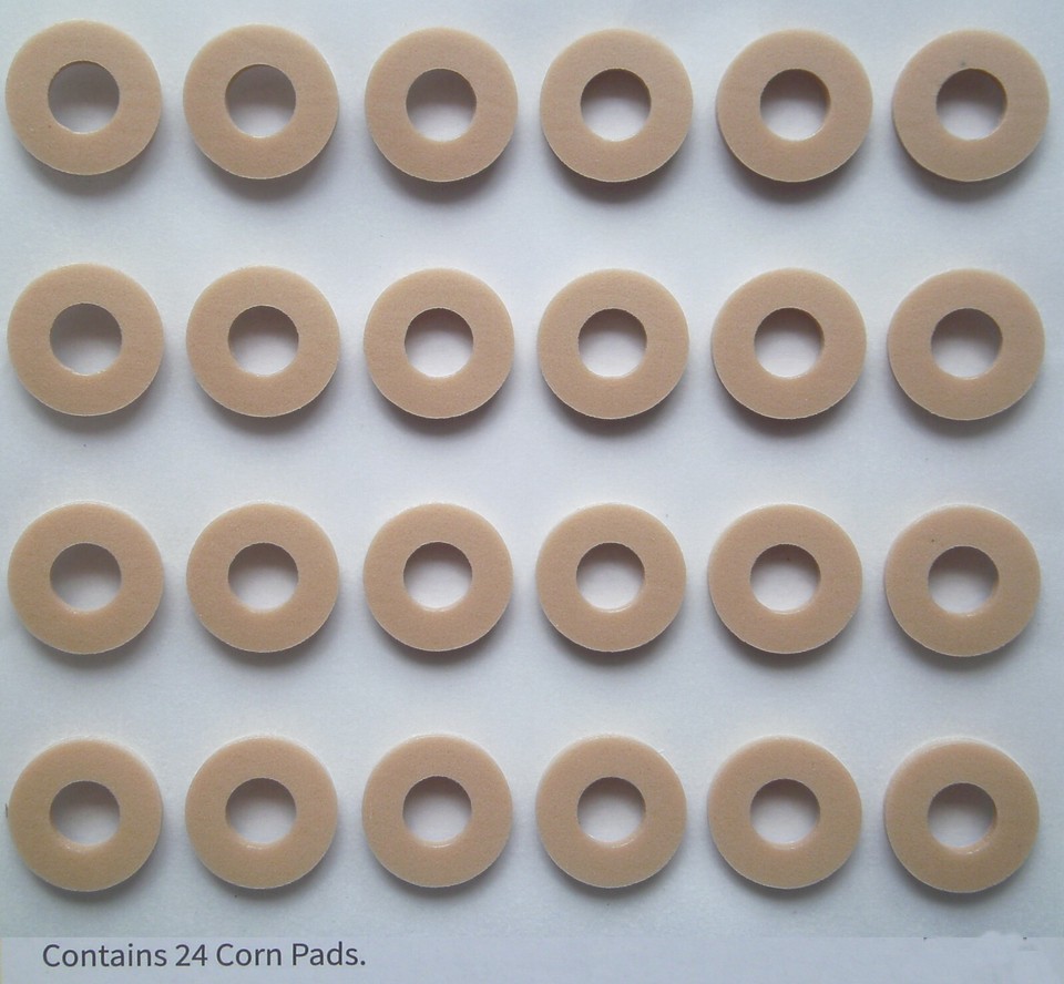 24 pk Round Corn Pads Foam Cushion Adhesive Protective Ring Plasters ...