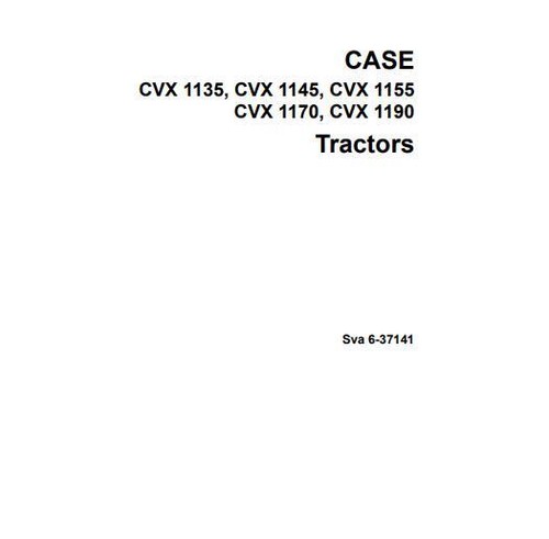 Case CVX 1135, 1145, 1155, 1170, 1190 TRACTOR OPERATORS MANUAL PDF/USB - 6-37141 | eBay