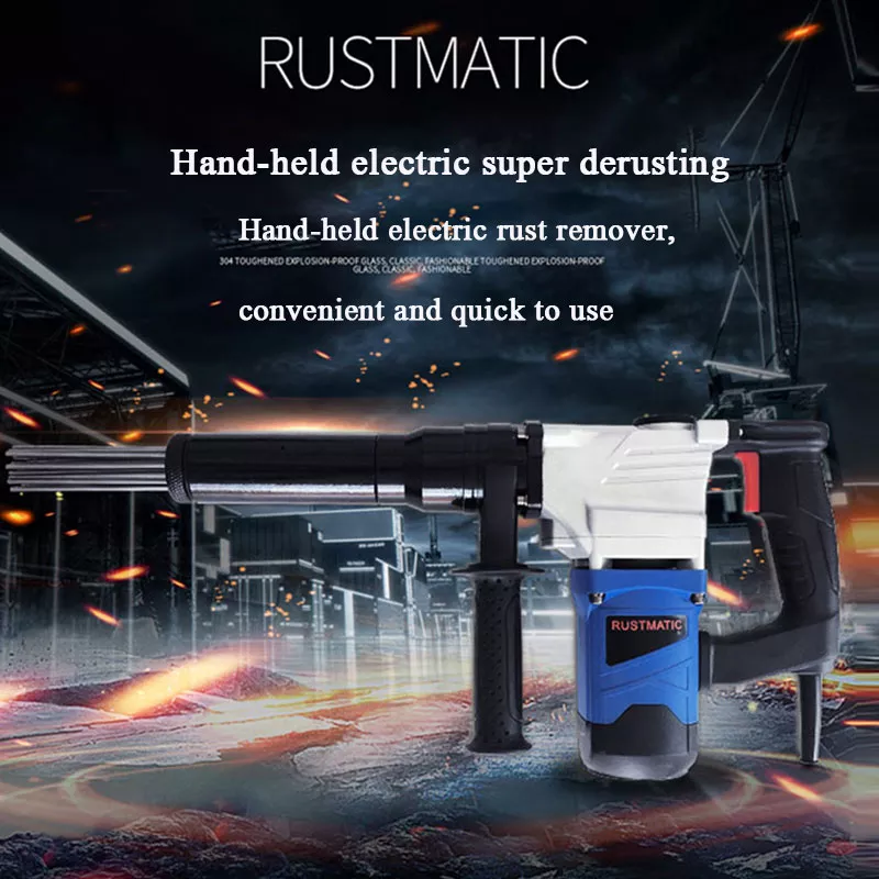 Electric Needle Derusting Gun Rust Removal Needle Scaler Descaling Gun ...