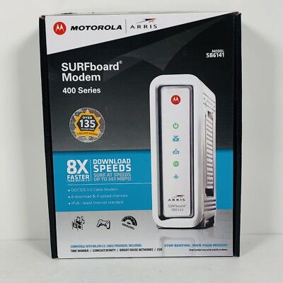 NEW SEALED - MOTOROLA ARRIS SURFBOARD MODEM 400 SERIES MODEL SB6141 ...