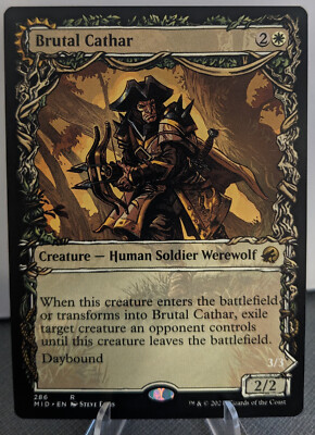 MTG Brutal Cathar Moonrage Brute Showcase Innistrad: Midnight Hunt 286 ...