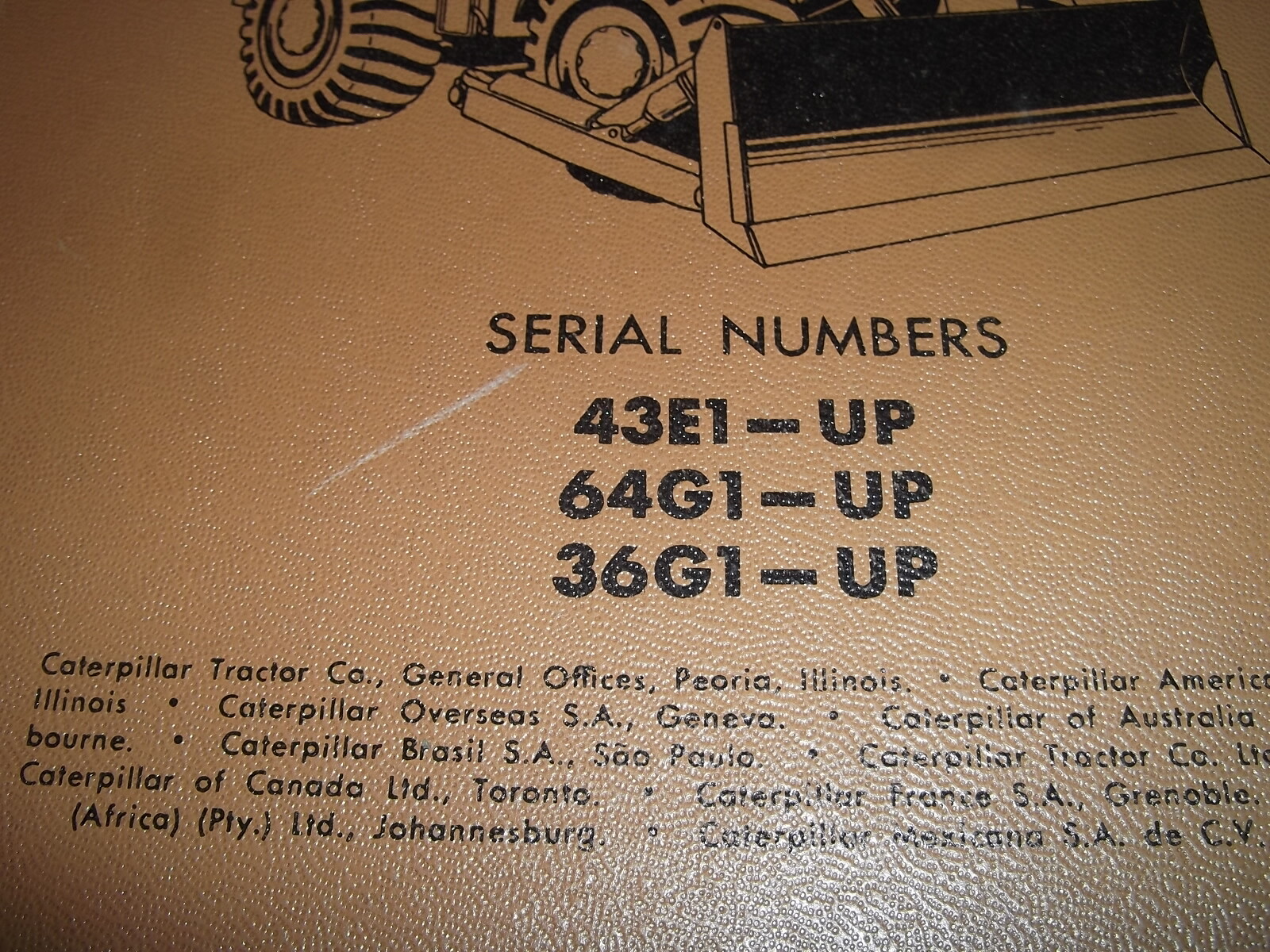 CAT CATERPILLAR 834 TRACTOR 834C 834S BULLDOZER S/N 43E 64G 36G | eBay