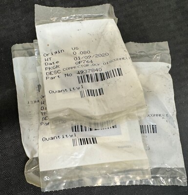 Cummins QUICK DISCONNECT FUEL LINE CONNECTOR 4937840 4PK | eBay