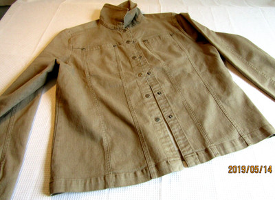 Woolrich jacket woman's Large tan denim B4 | eBay