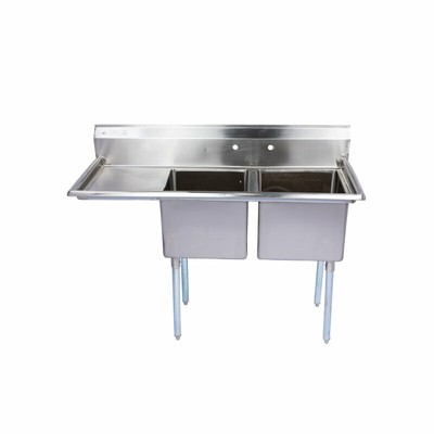 3-Compartment Sinks - Sink W 2 Drains Boards