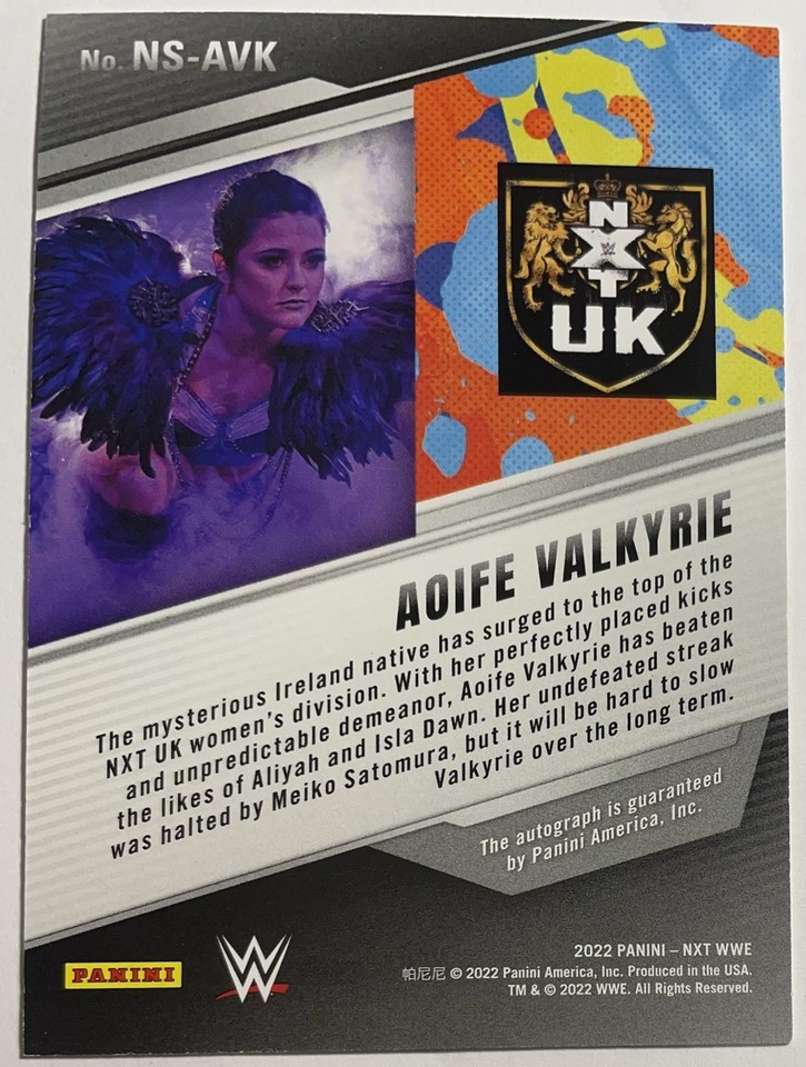 2022 Panini NXT WWE Lyra Valkyria Aoife Valkyrie Red Auto Rookie Rc 24/ ...