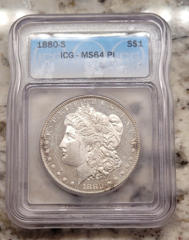 1880 S Morgan Silver Dollar MS64PL ICG Holder | eBay