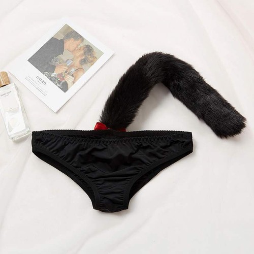 Women Cute Sexy Brief Panty Detachable Fox Tail Japanesestyle Cosplay ...