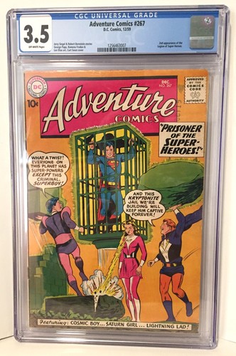 Adventure Comics #267 CGC 3.5 DC 1959 2nd Legion of Superheroes! | eBay