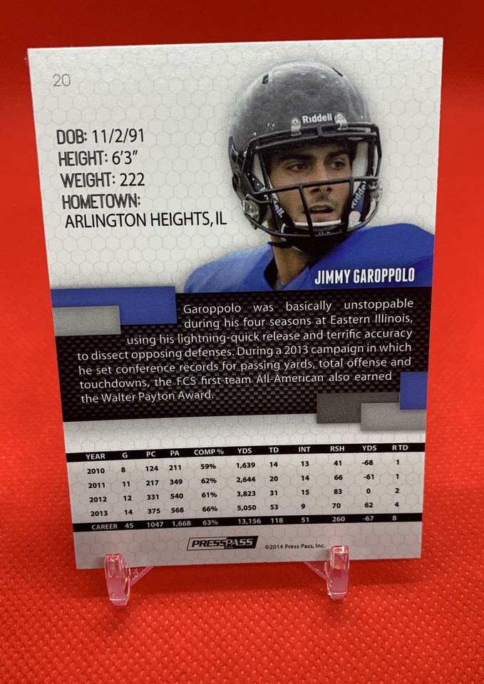2014 Press Pass #20 Jimmy Garoppolo RC Rookie Patriots Rams | eBay