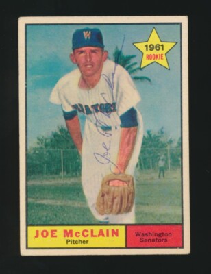 1961 Topps Baseball -#488 JOE McCLAIN (Washington Senators ...
