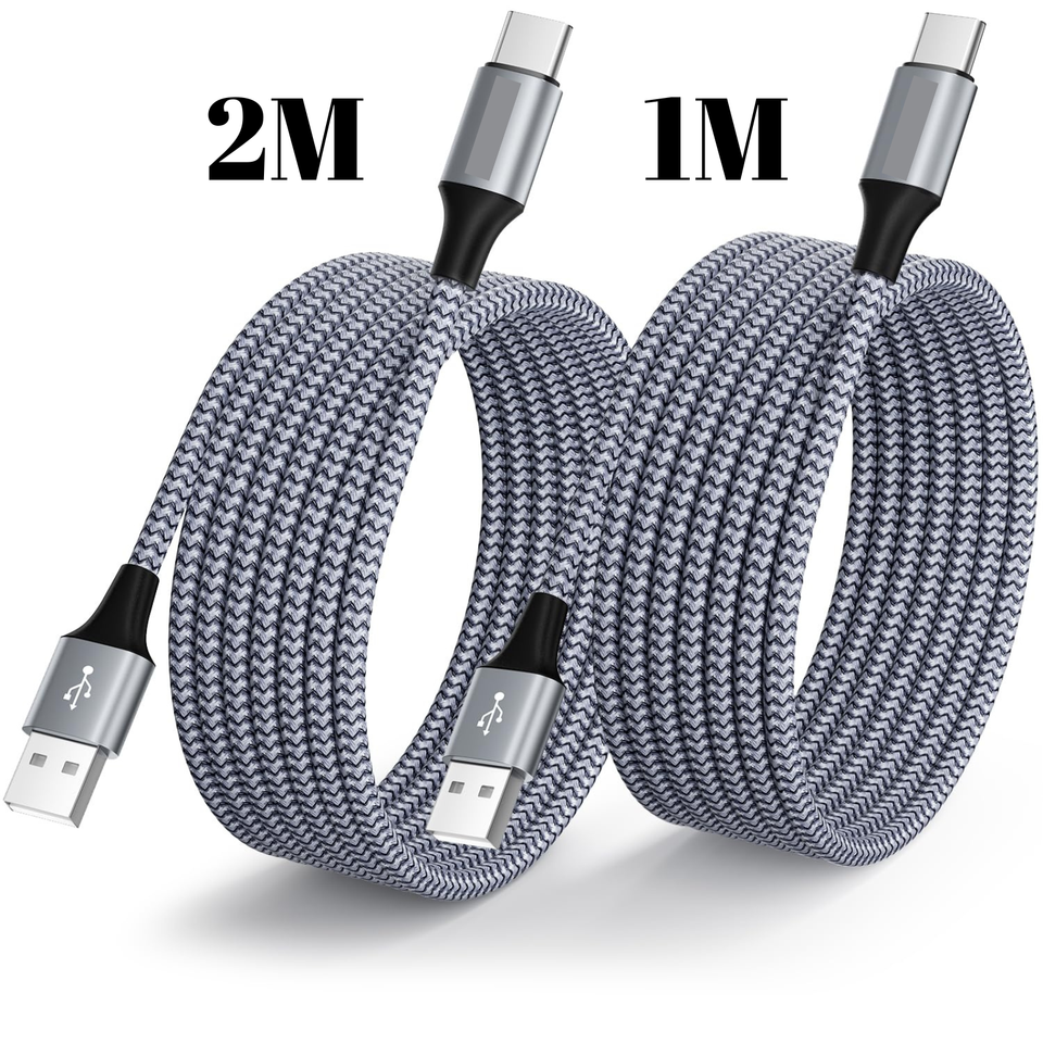 HeavyDuty USB Type C Charging Cable Braided Fast Phone Charger Long ...