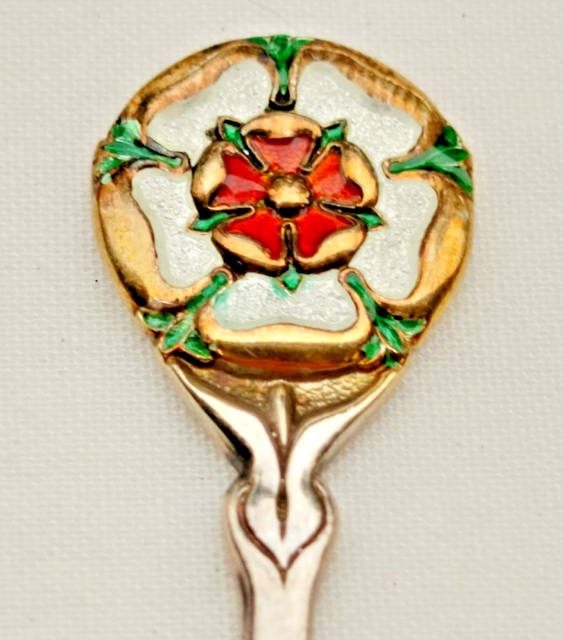 Vintage Sterling Silver Turner & Simpson English Made Red Tudor Rose ...